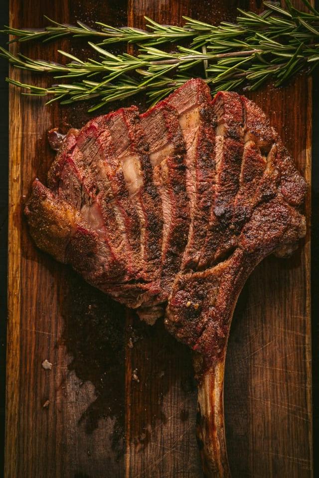 Reverse Seared Tomahawk Steak | Savory Touch